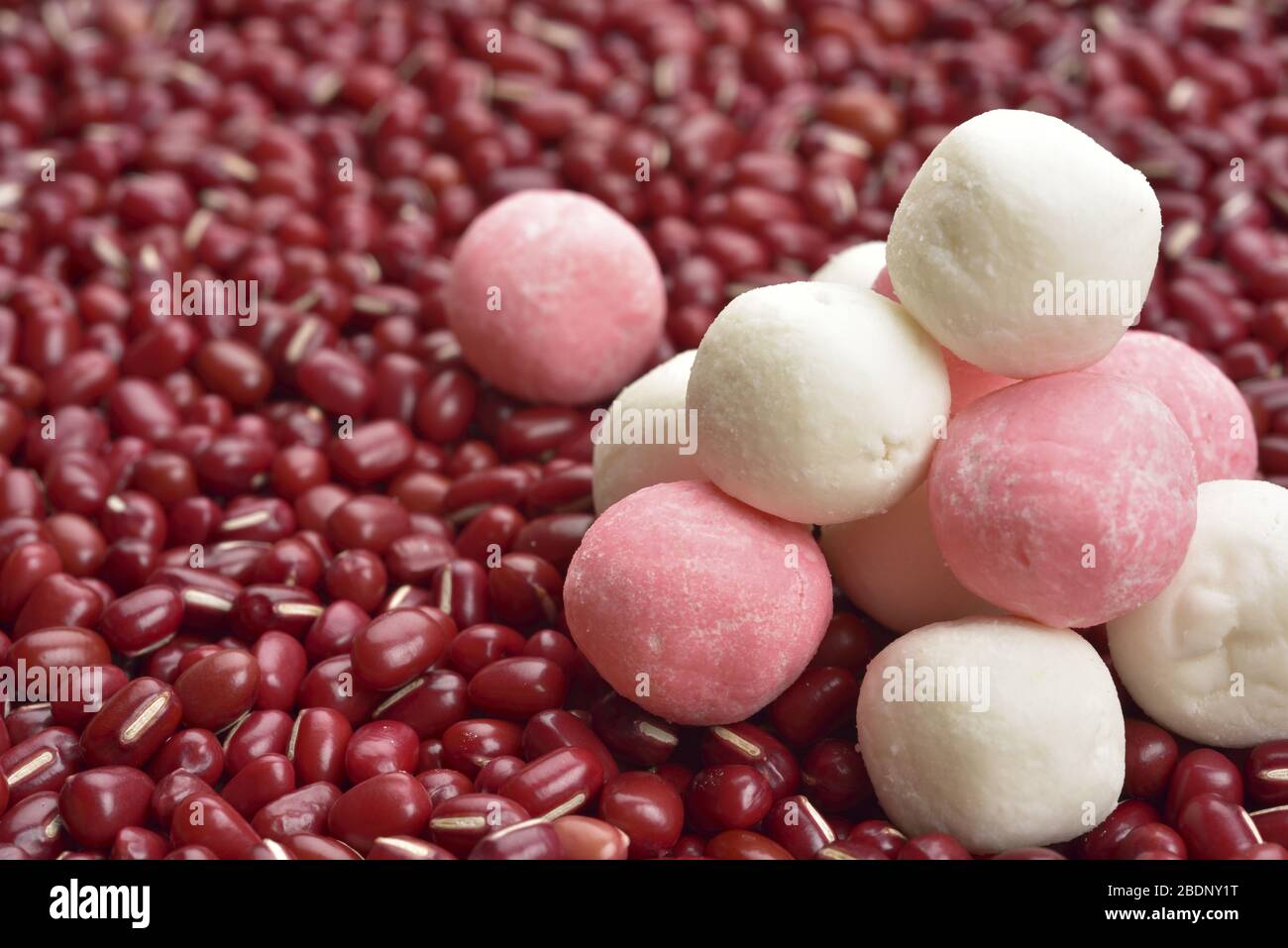 Red bean and Sticky rice ball Stock Photo - Alamy