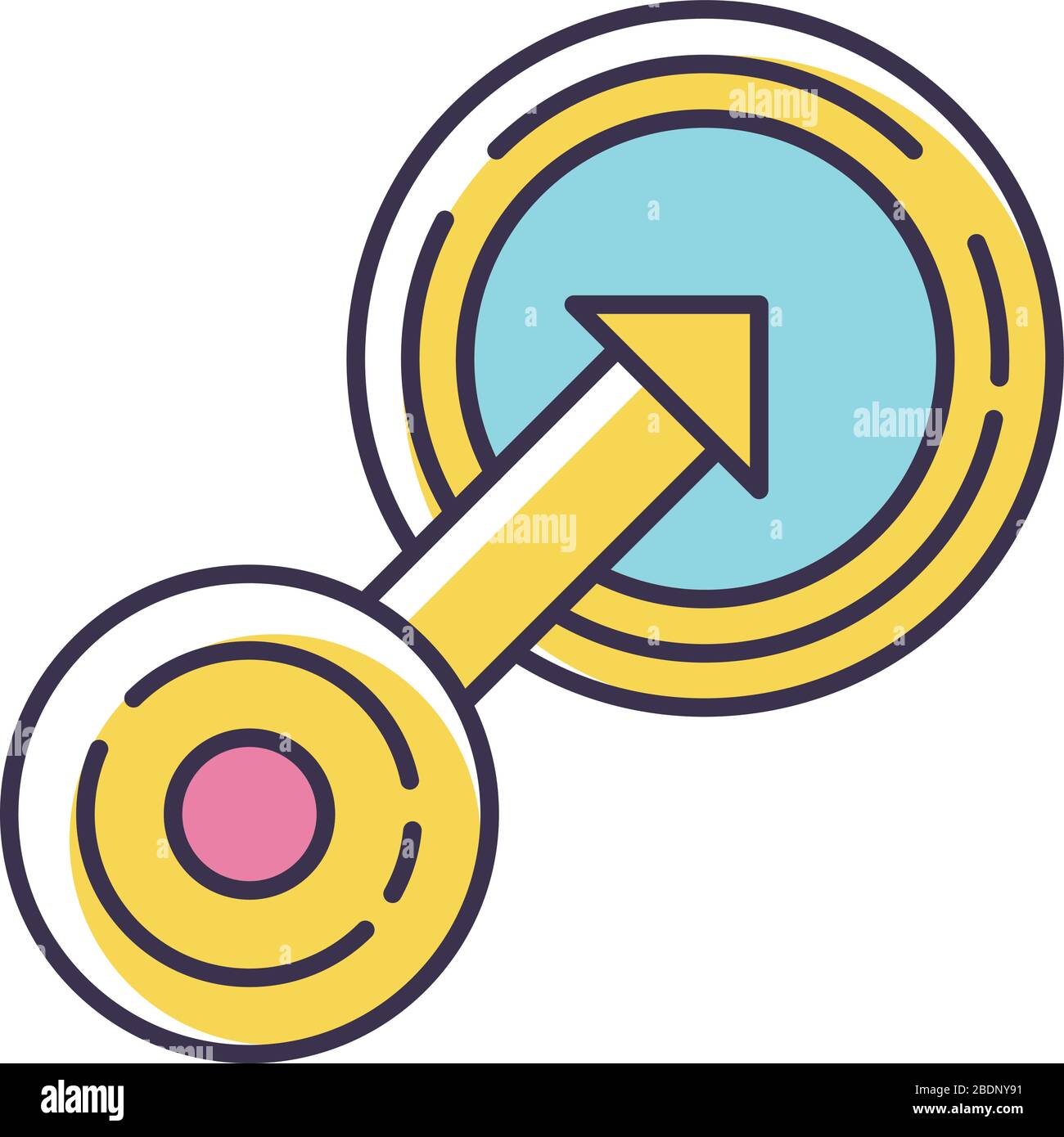 Native integration RGB color icon. Targeting in business strategy ...