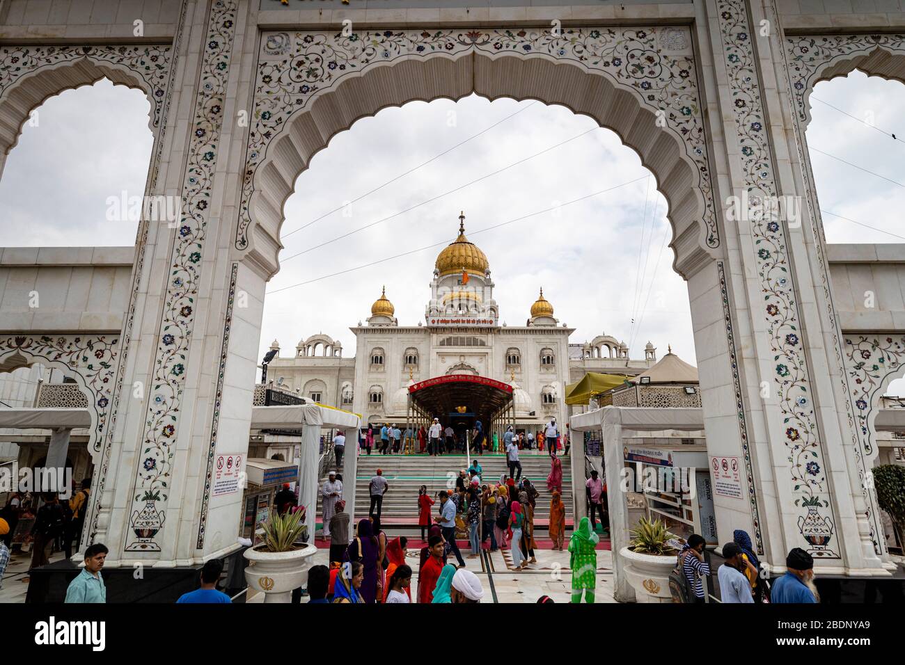 View of the famous Bangla Sahib Gurudwara in New Delhi Stock Photo - Alamy