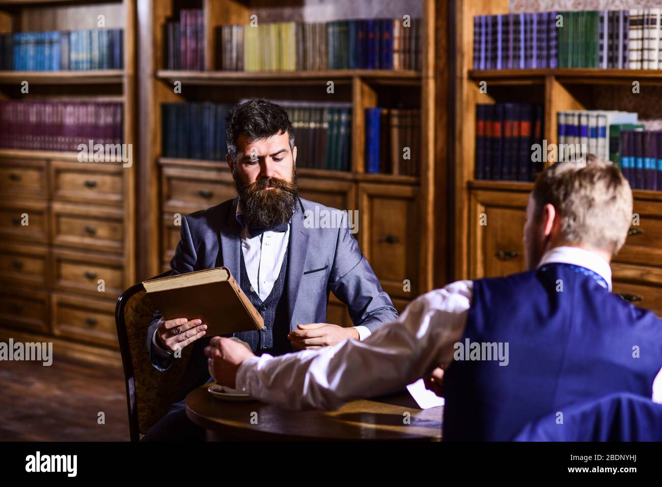 Intelligent elite and scientific people concept. Intelligent men ...