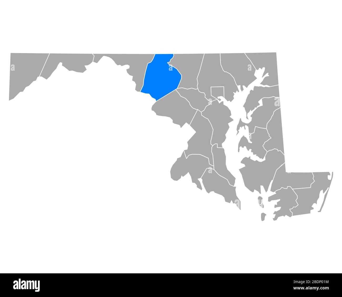 Map of frederick Cut Out Stock Images & Pictures - Alamy