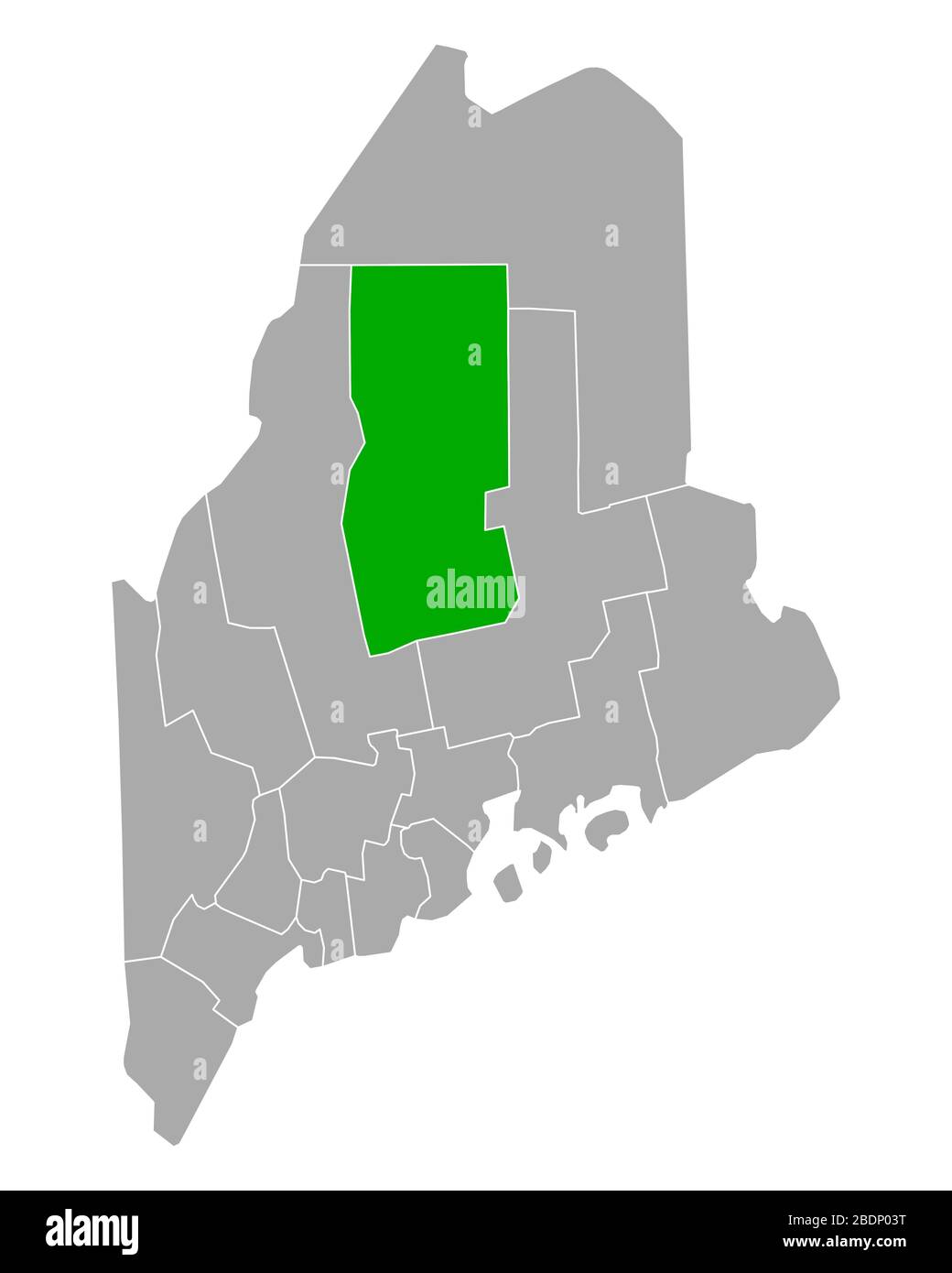 Piscataquis county map hi-res stock photography and images - Alamy