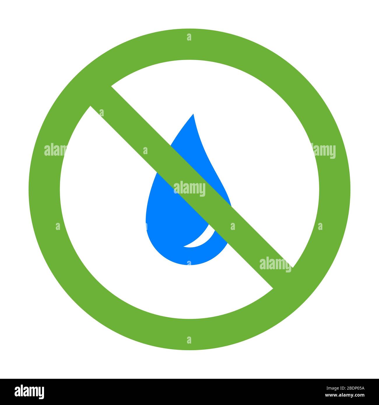 Water drop and prohibition sign Stock Photo - Alamy