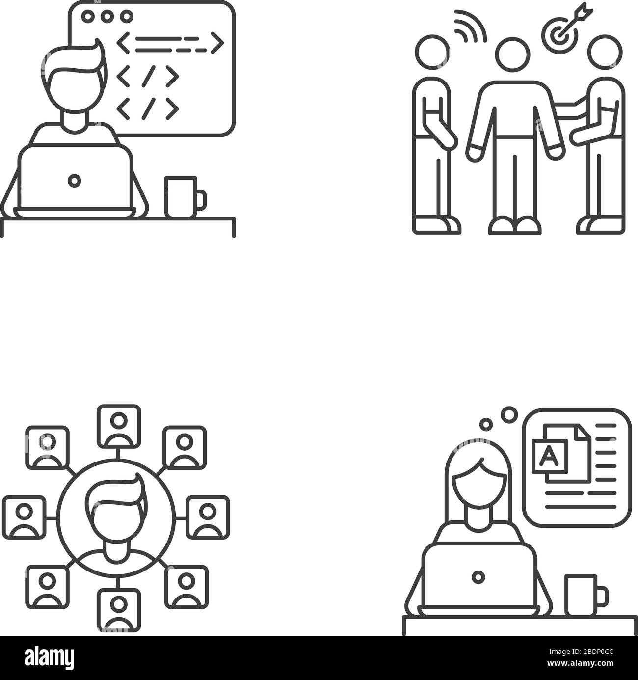 Distant Works Pixel Perfect Linear Icons Set Web Developer And Pr 5393