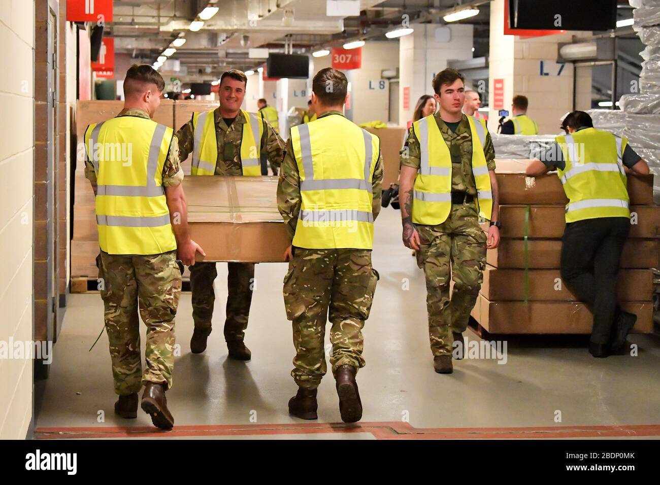 The british army help move medical supplies principality stadium hi-res ...