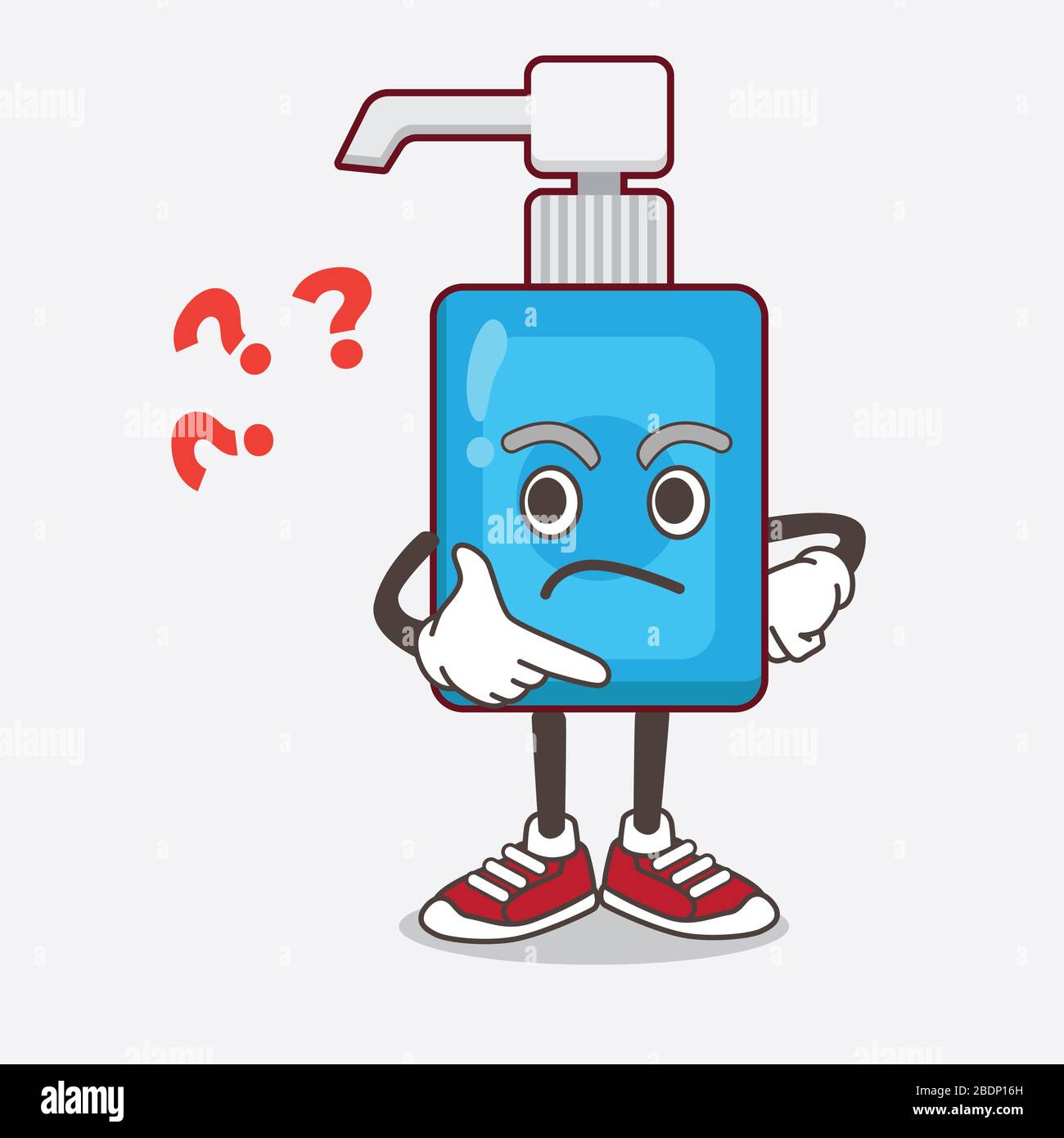 An illustration of Hand Sanitizer cartoon mascot character in a ...