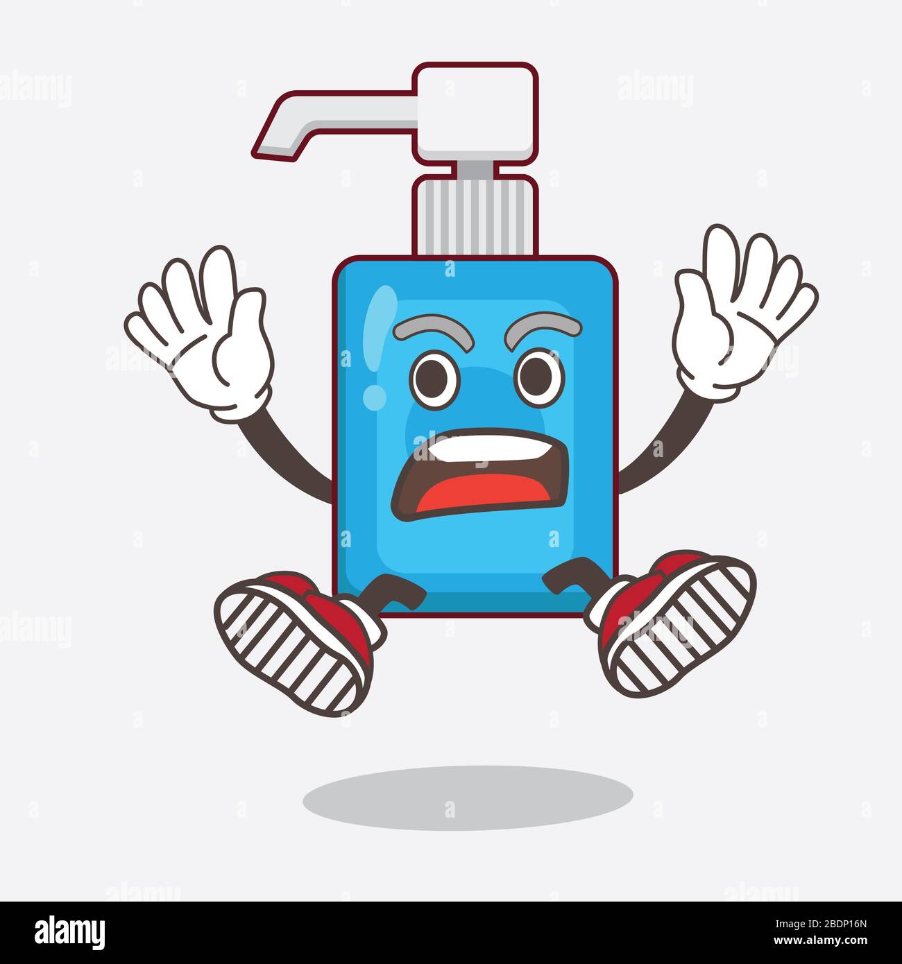 An illustration of Hand Sanitizer cartoon mascot character with ...