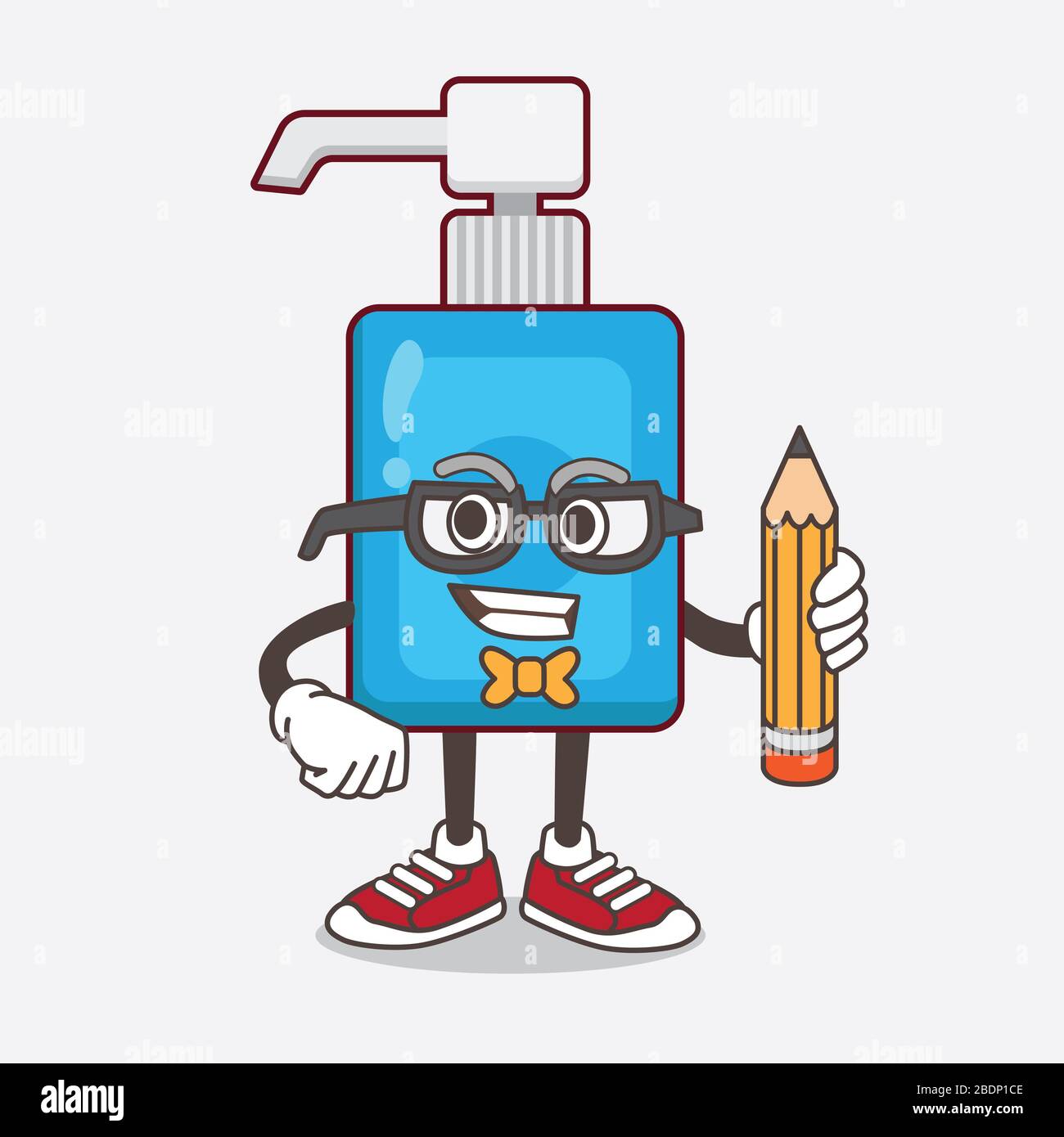 An illustration of Hand Sanitizer cartoon mascot character holding ...