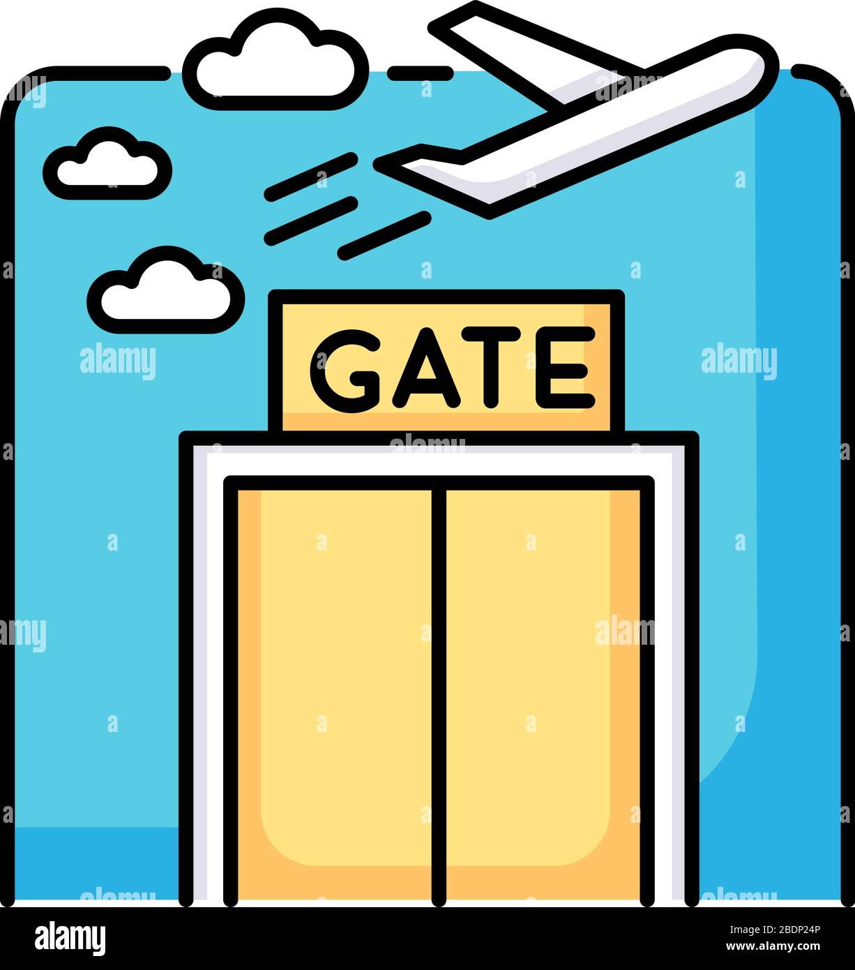 Airport passage Stock Vector Images - Alamy