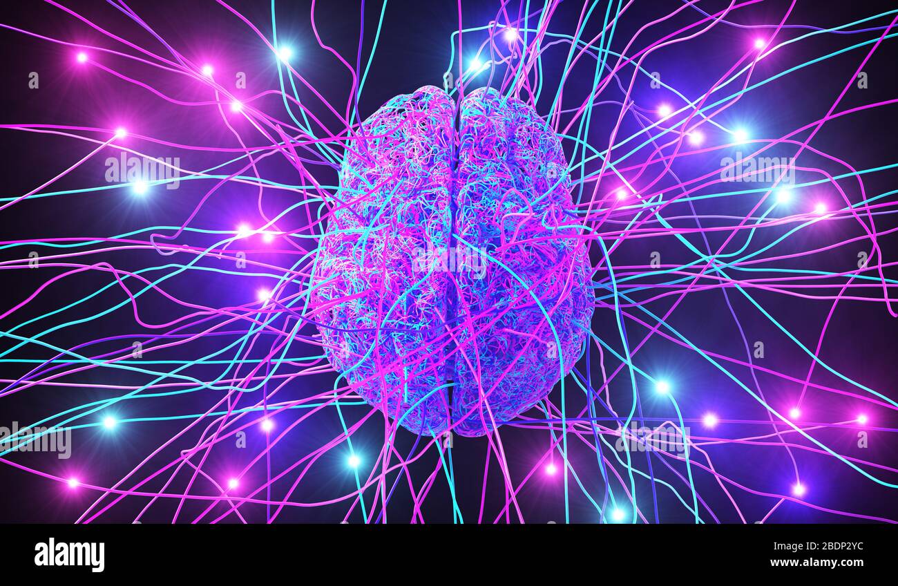 Neural network brain hi-res stock photography and images - Alamy