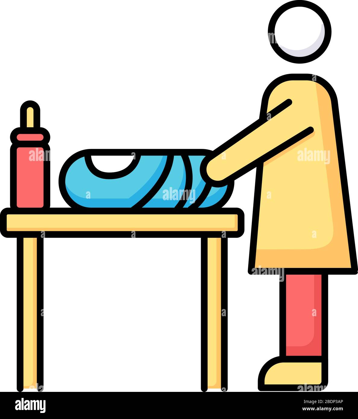 Changing diaper clip art Stock Vector Images - Alamy