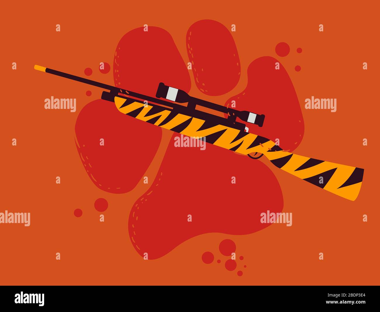 Illustration of a Rifle Gun for Hunting and Shooting Wild Animals with ...