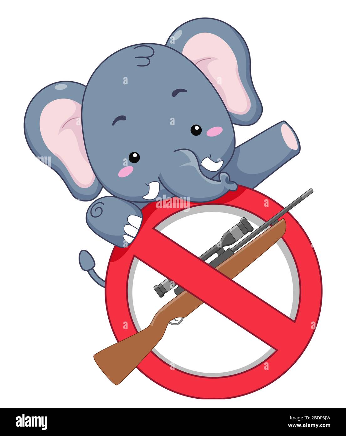 Elephant Holding Gun