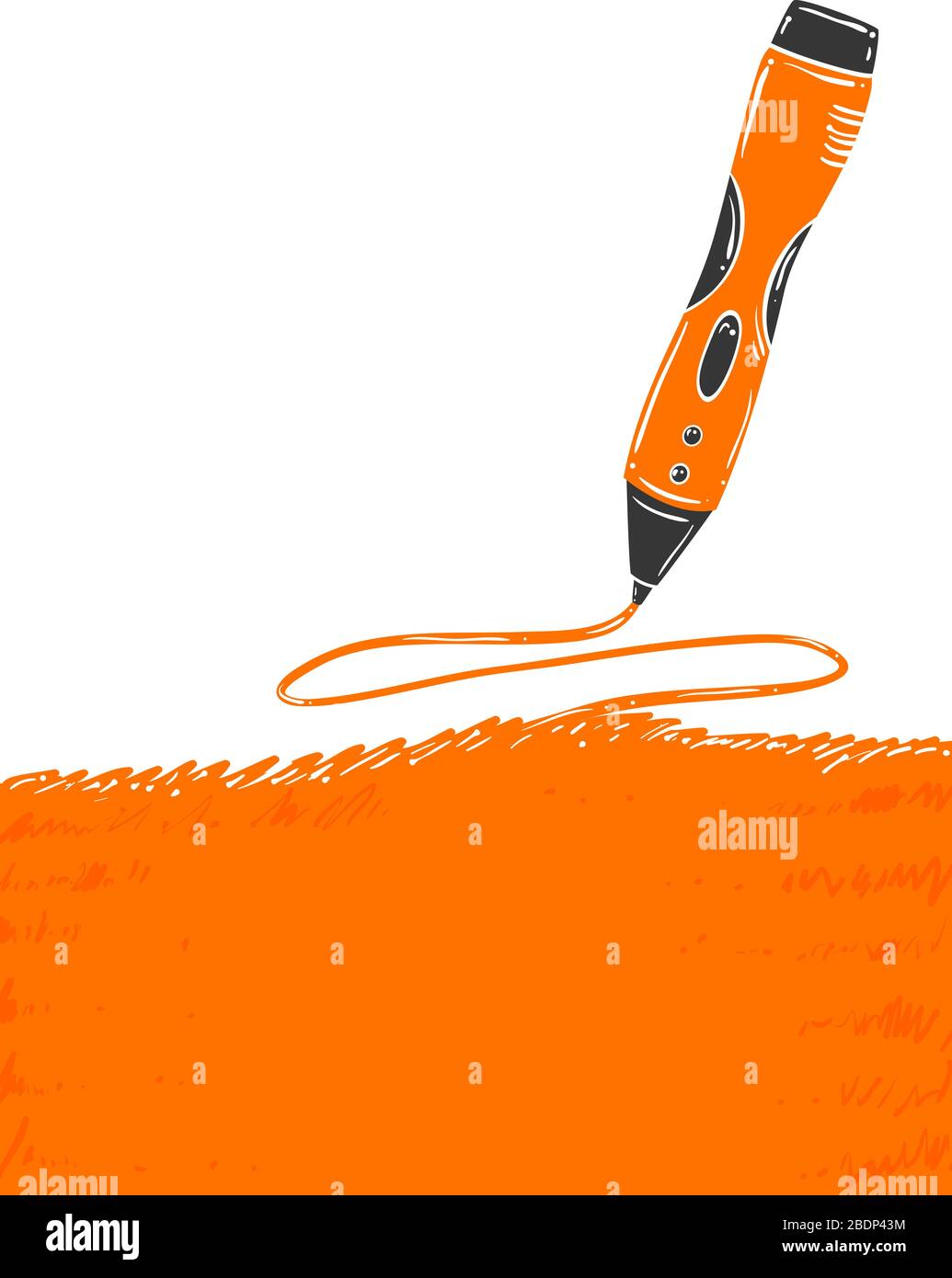 Illustration of a 3D Pen Poster Design Stock Photo - Alamy