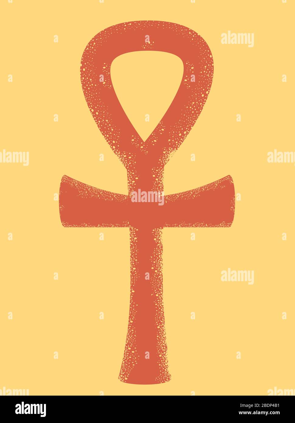 Illustration of Egyptian God Belief Sign Called Ankh with Cross Shape ...