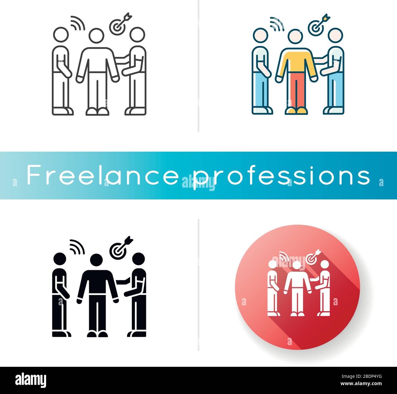 Public relations officer icon. Communication and marketing, managing ...