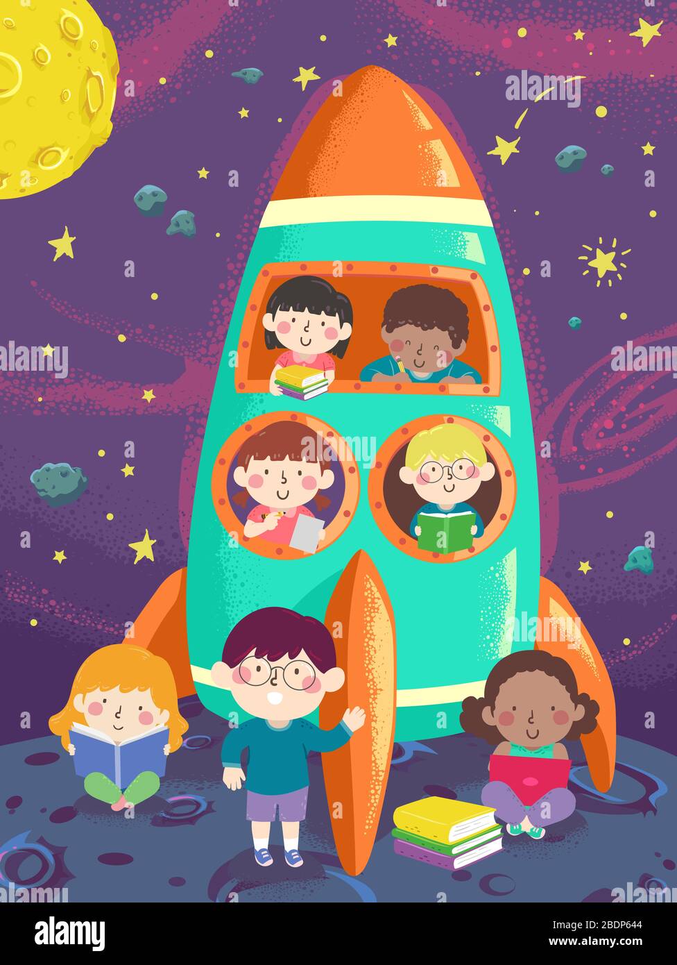Outer Spacecraft For Kindergarten