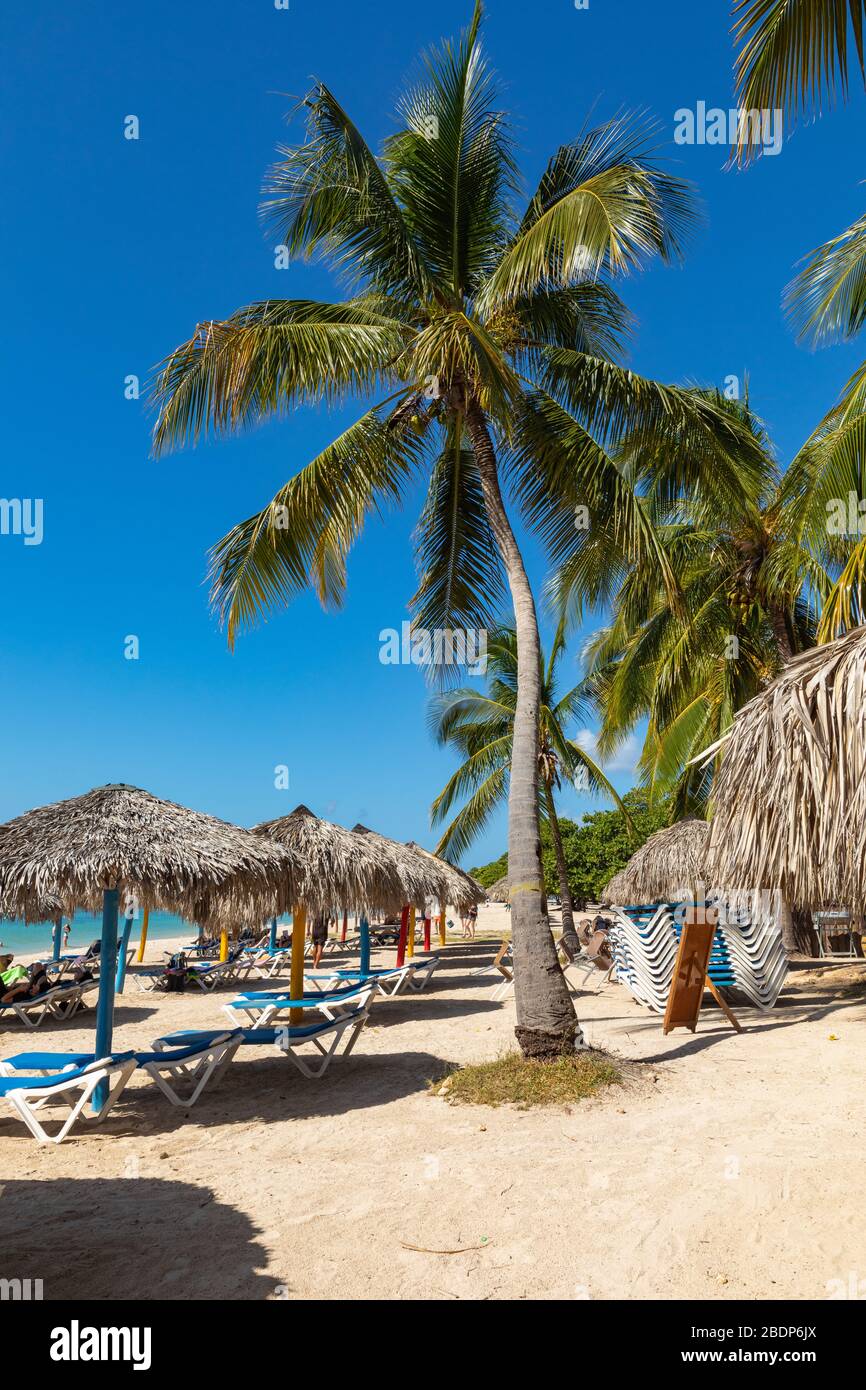 PLAYA ANCON, CUBA - DECEMBER 17, 2019: View of a beach Playa Ancon near ...