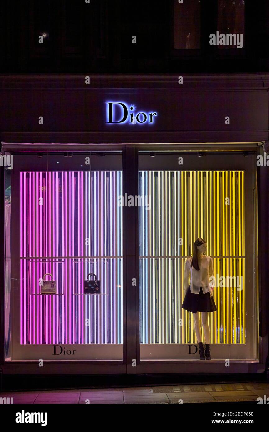 Dior shop window, Mayfair, London Stock Photo - Alamy