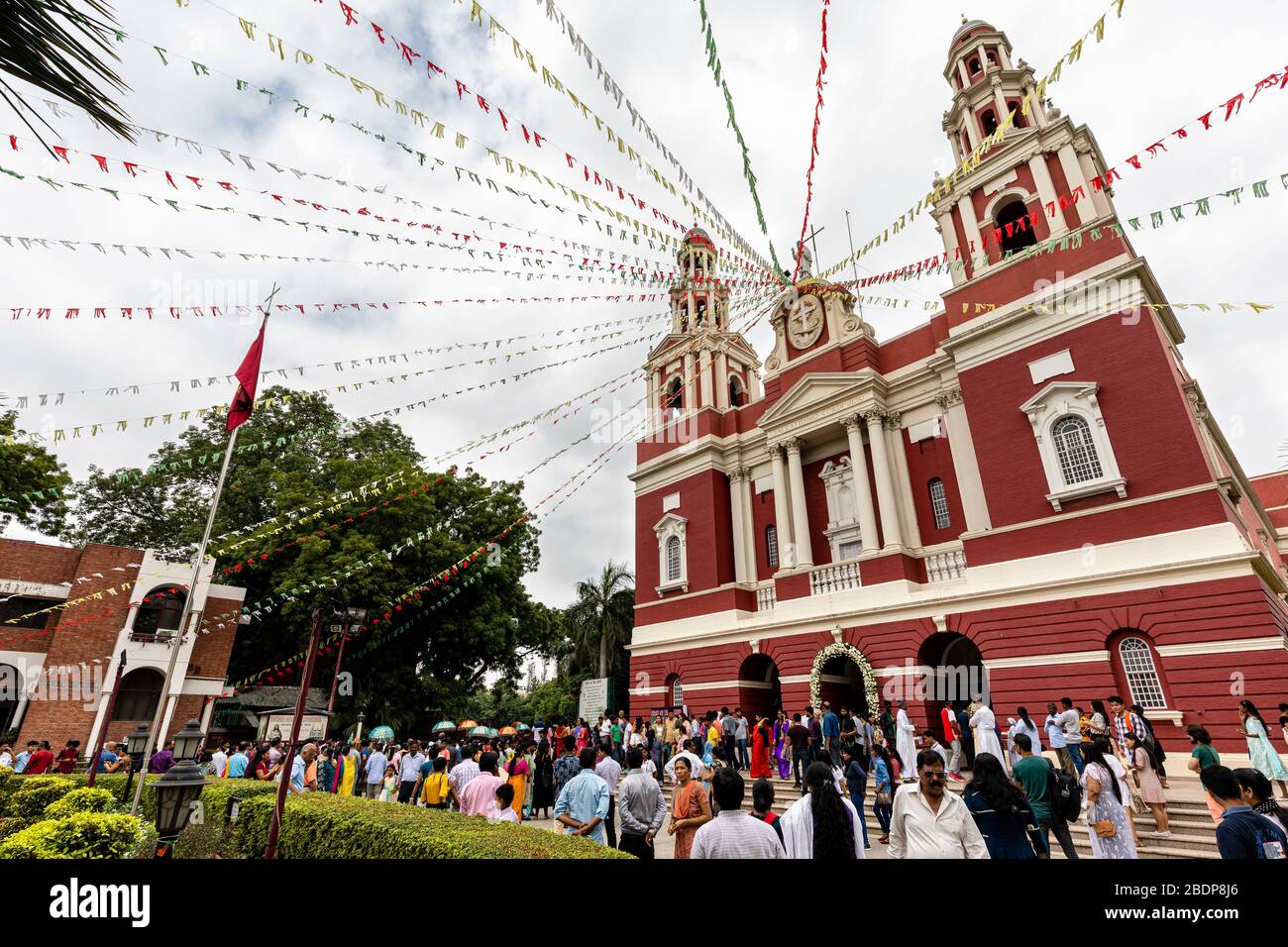 Christian devotees gathered at the famous Sacred Heart Cathedral in New ...