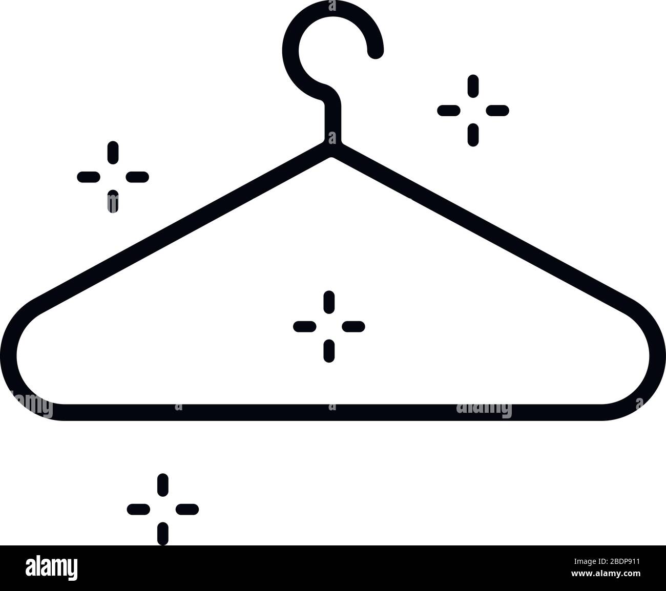 Empty hanger black glyph icon. Hang clothes in closet. Garment storage ...