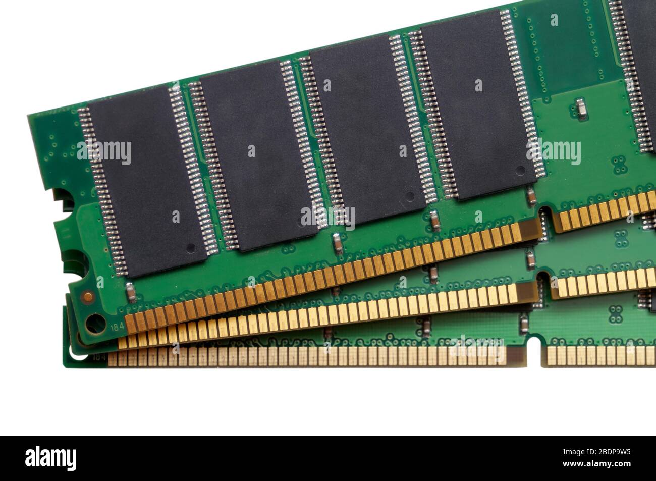 Mandom access memory (RAM) modules for computer. Isolated on white ...