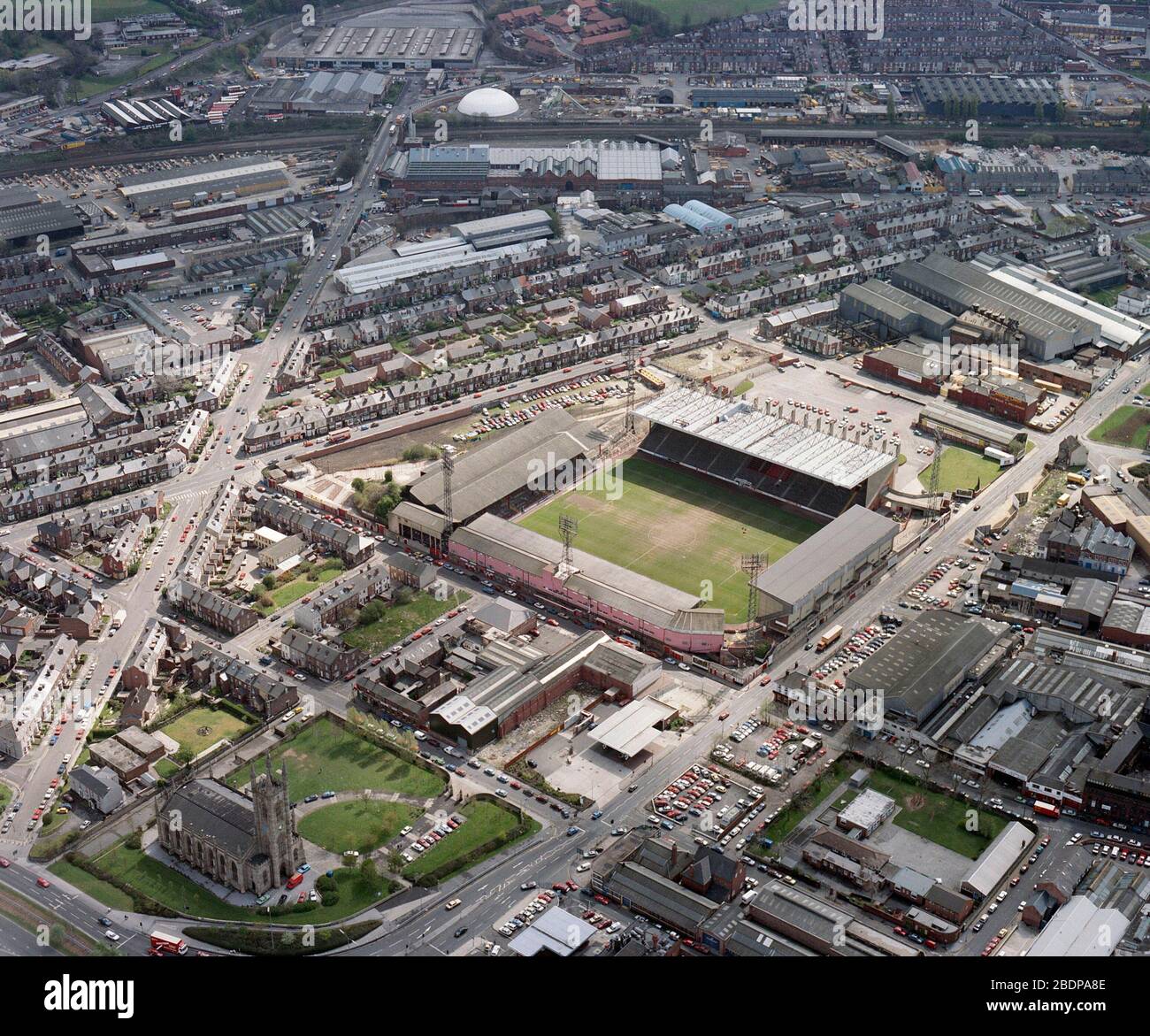1990, Bramall Lane football ground, home of Sheffield United, prior to ...