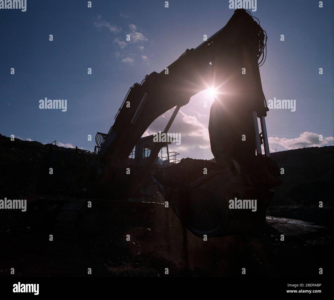 Opencast coal mining site at Brownhills, West Midlands, England, uk, in ...