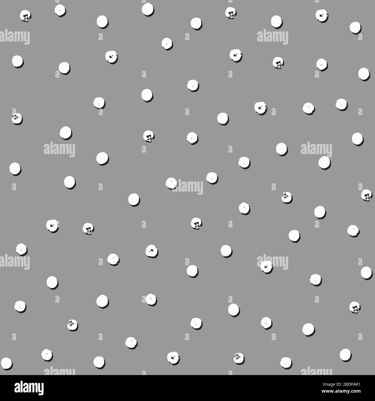 delicate hand-drawn small white polka dots on a grey background ...