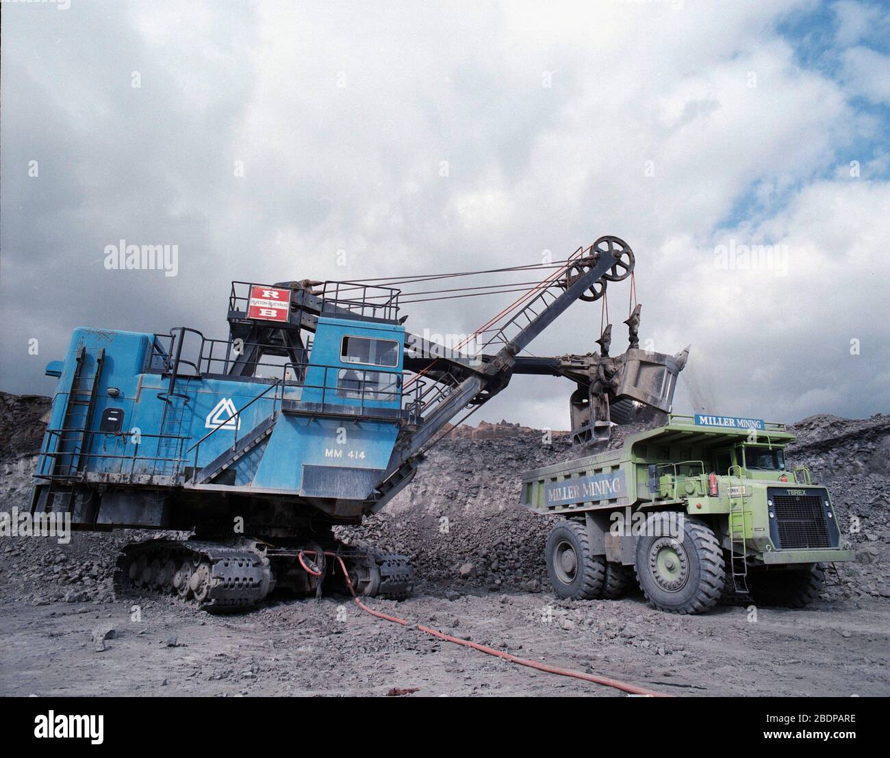 Opencast coal mining site at Brownhills, West Midlands, England, uk, in ...