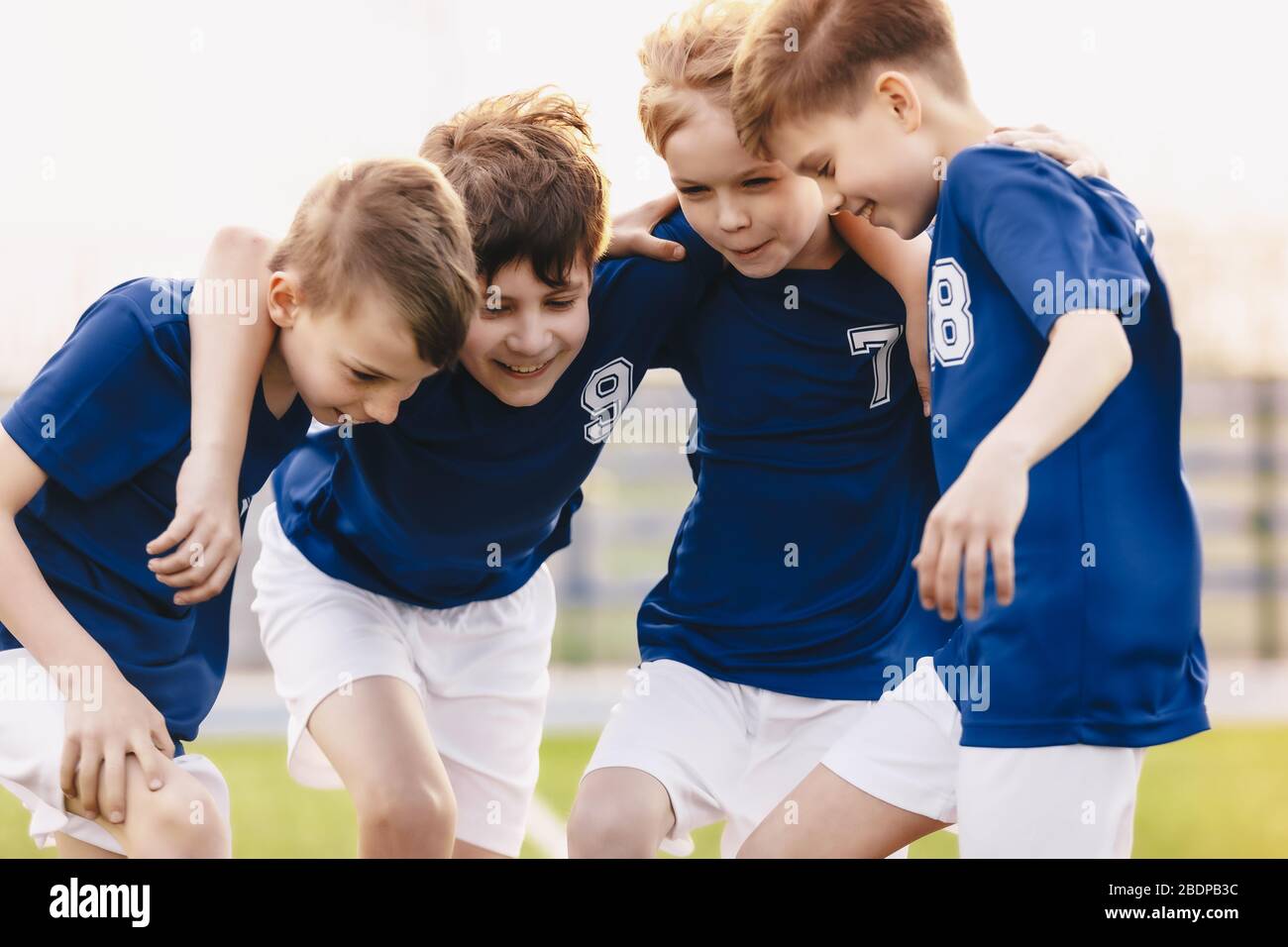 Children Football Team Players. Happy Sports Boys in a School Team ...