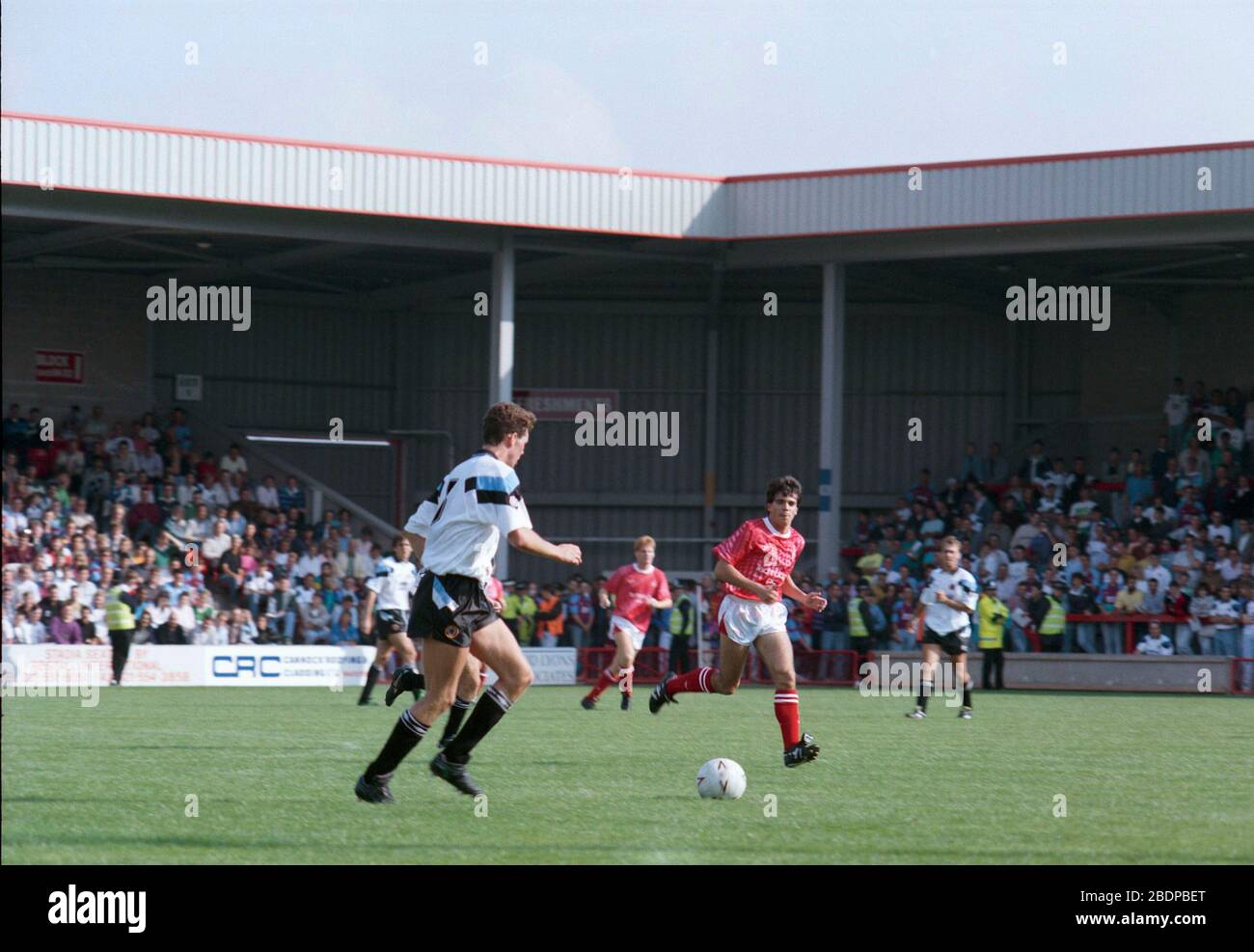 August 1990, friendly football match at Walsall FC, versus Aston Villa ...