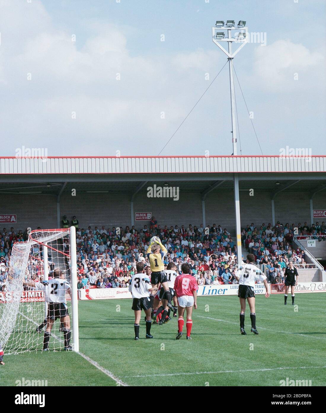 August 1990, friendly football match at Walsall FC, versus Aston Villa ...
