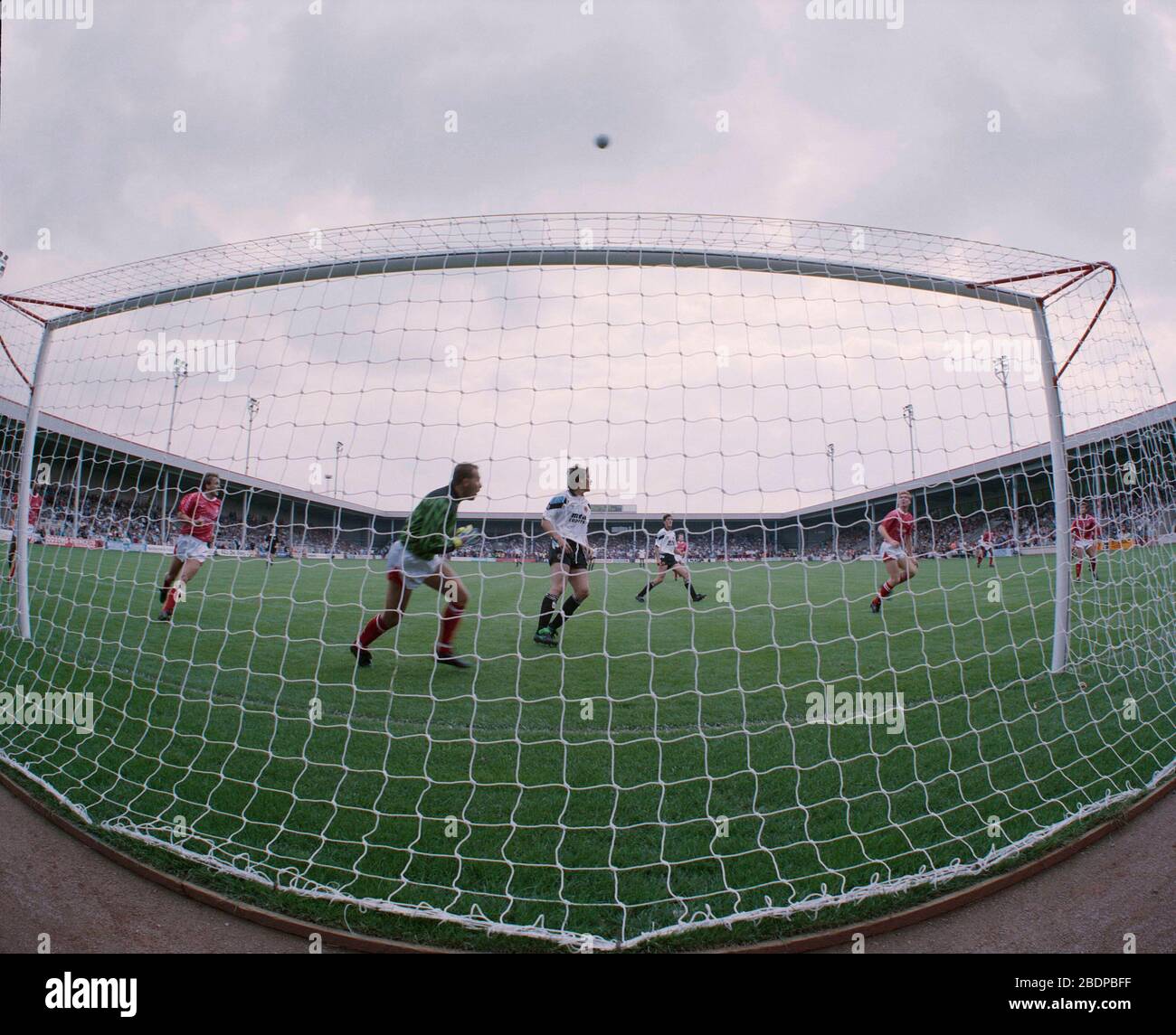 August 1990, friendly football match at Walsall FC, versus Aston Villa ...