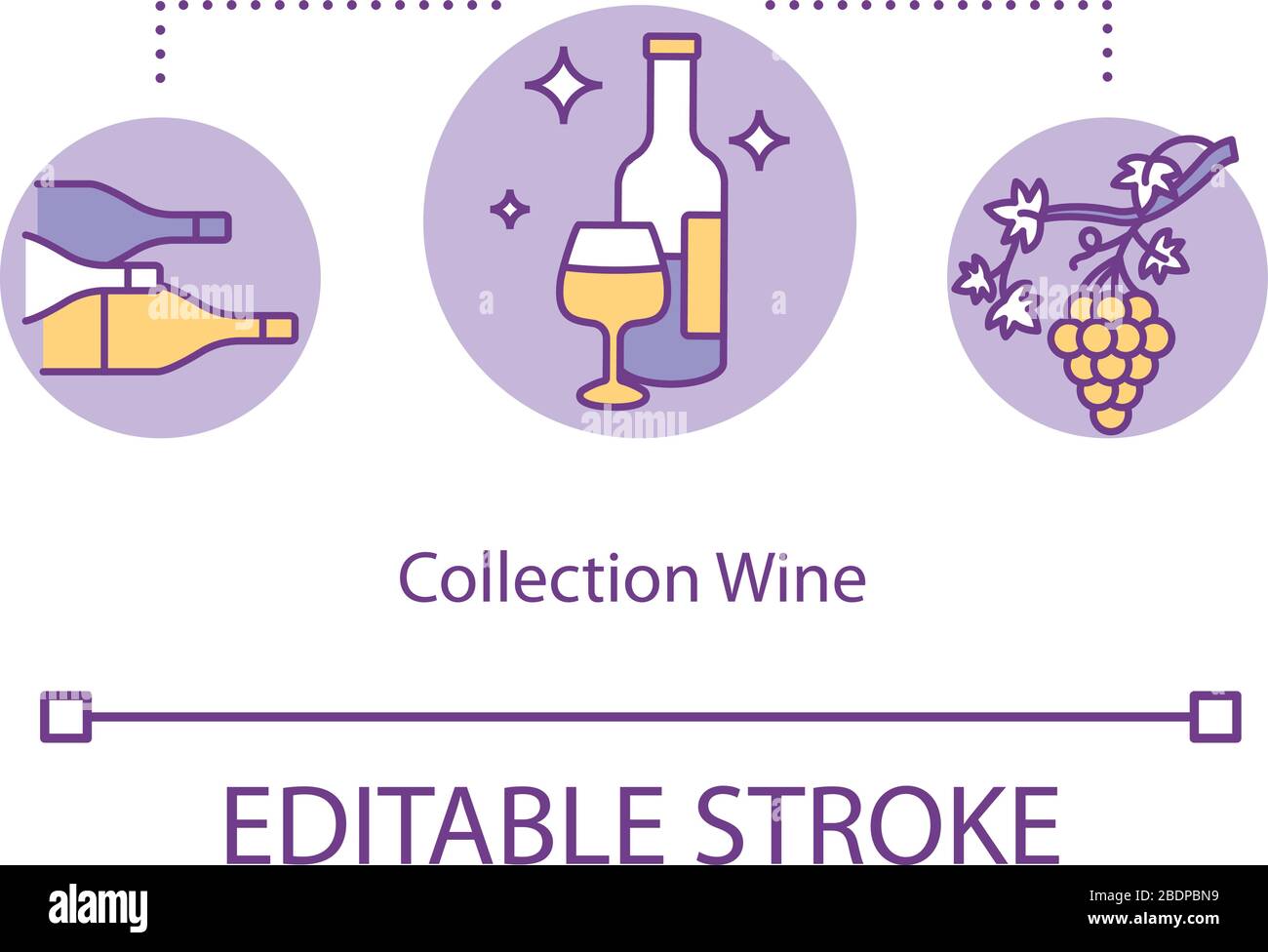 Collection wine concept icon. Luxury beverage. Collect expensive ...