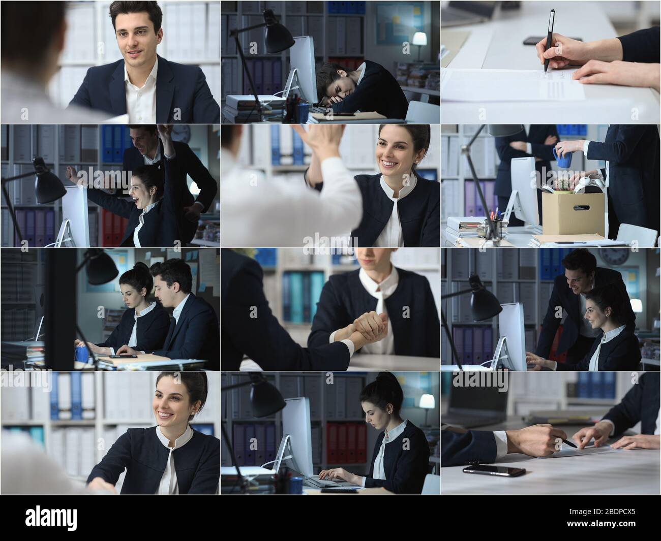 Business people in the office, work situations, employment and ...