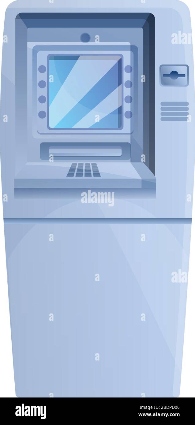 Money atm machine icon. Cartoon of money atm machine vector icon for ...