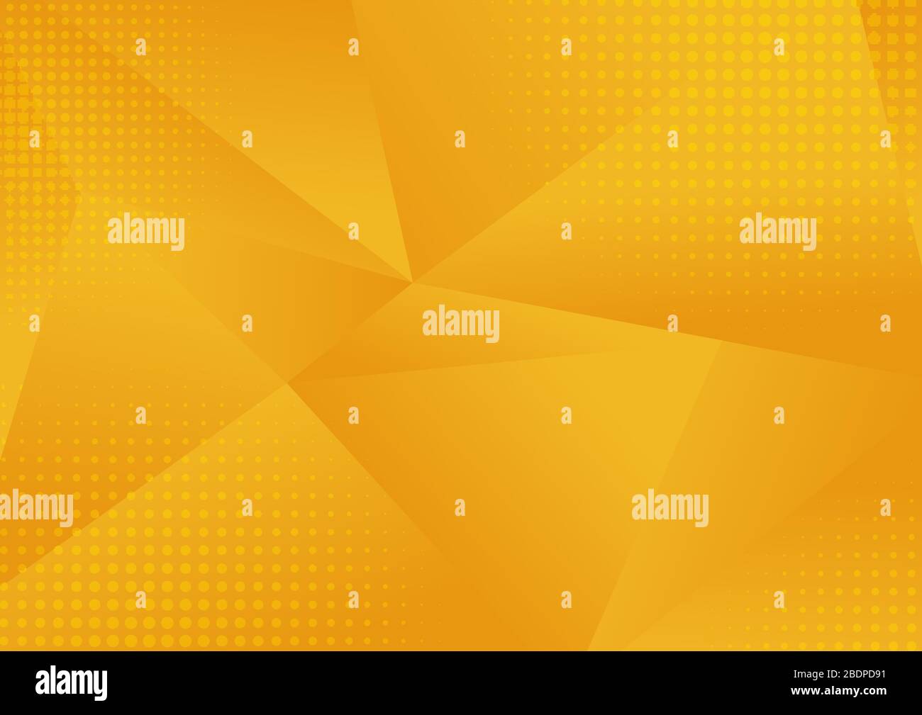 Abstract yellow low polygon geometric consisting of triangles of ...