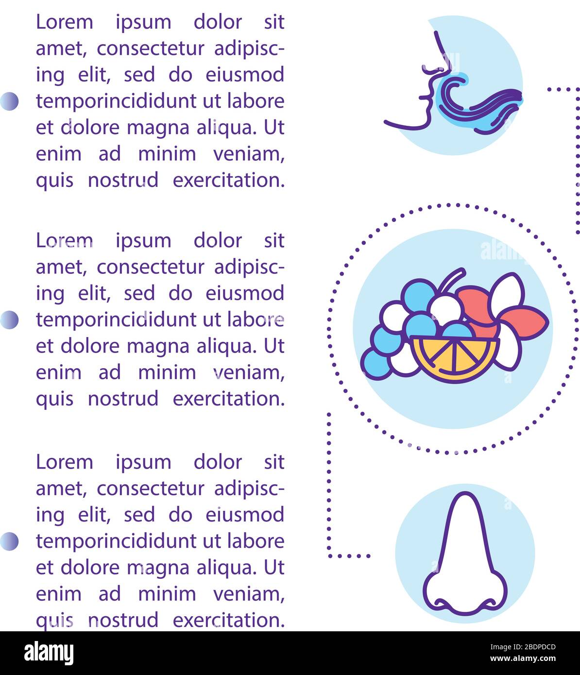 Fresh smell concept icon with text. Natural food. Organic fruits. Good ...