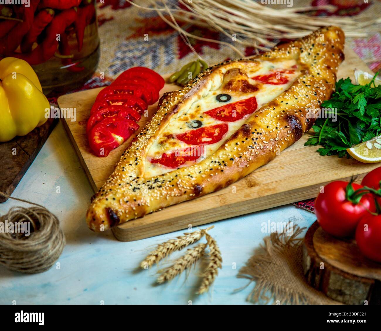 Making fresh homemade filled bread hi-res stock photography and images ...