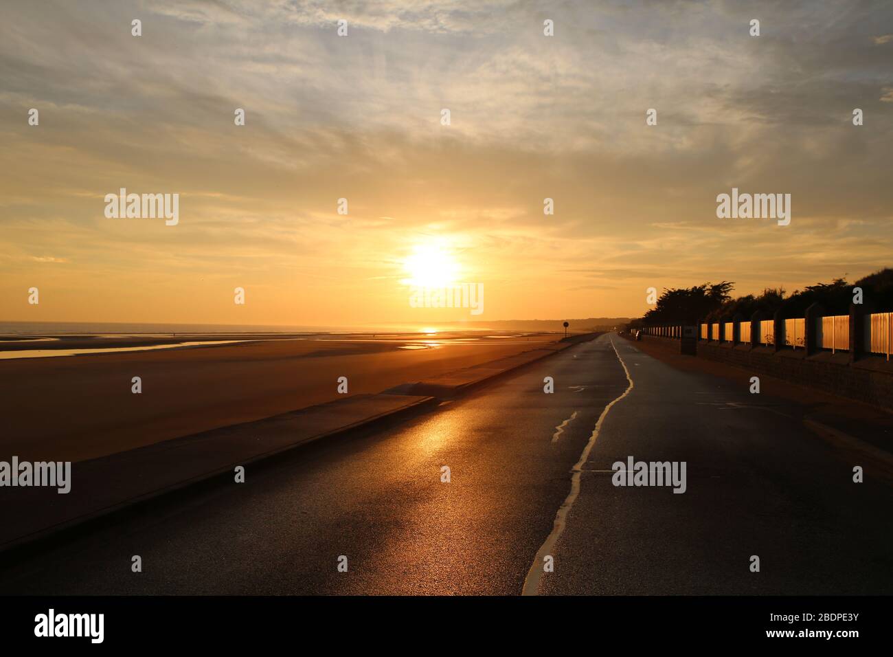 Sunrise on Omaha Beach, Normandy Stock Photo - Alamy