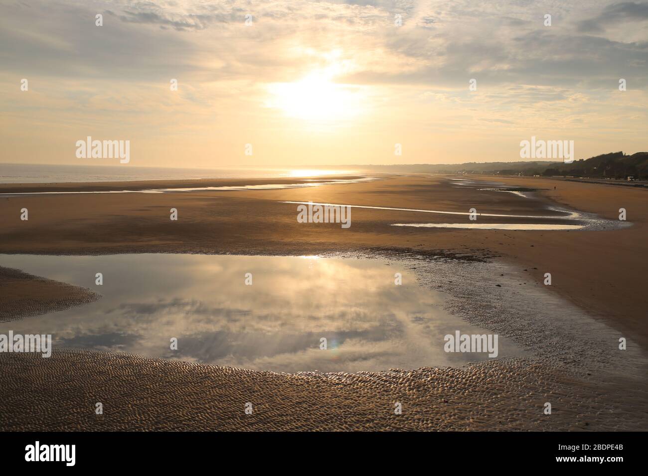 Sunrise on Omaha Beach, Normandy Stock Photo - Alamy