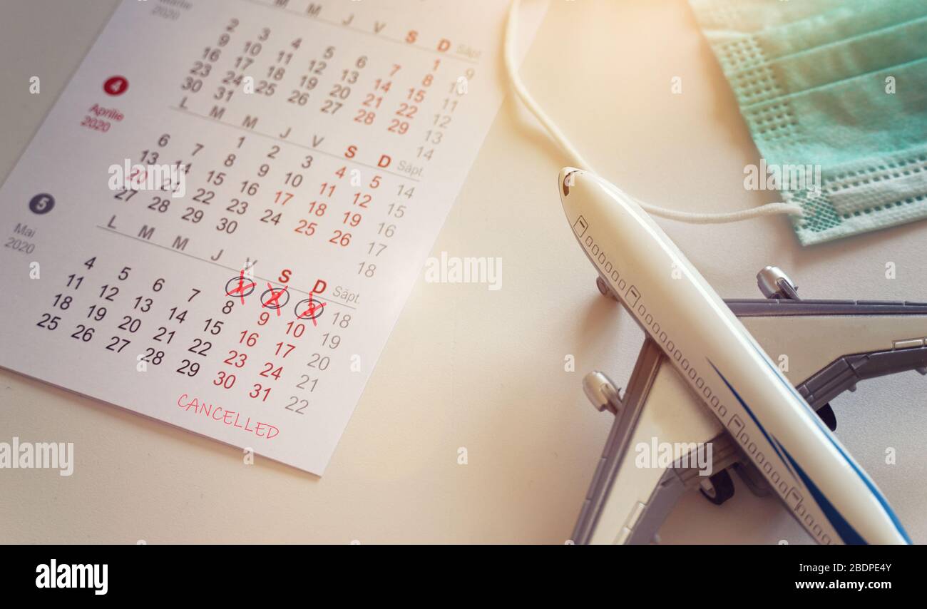 Cancelled holiday calendar hi-res stock photography and images - Alamy