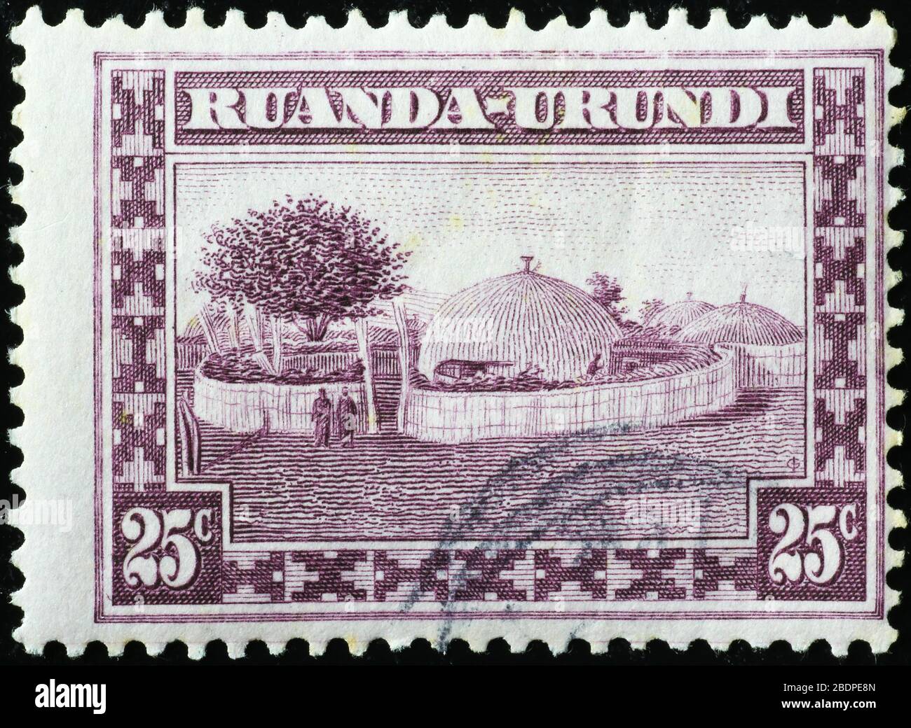 Shepherds on old african postage stamp Stock Photo - Alamy