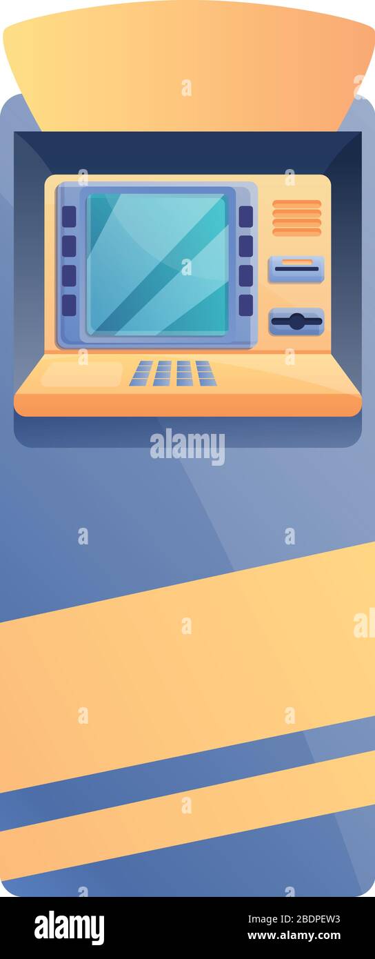Atm terminal icon. Cartoon of atm terminal vector icon for web design ...