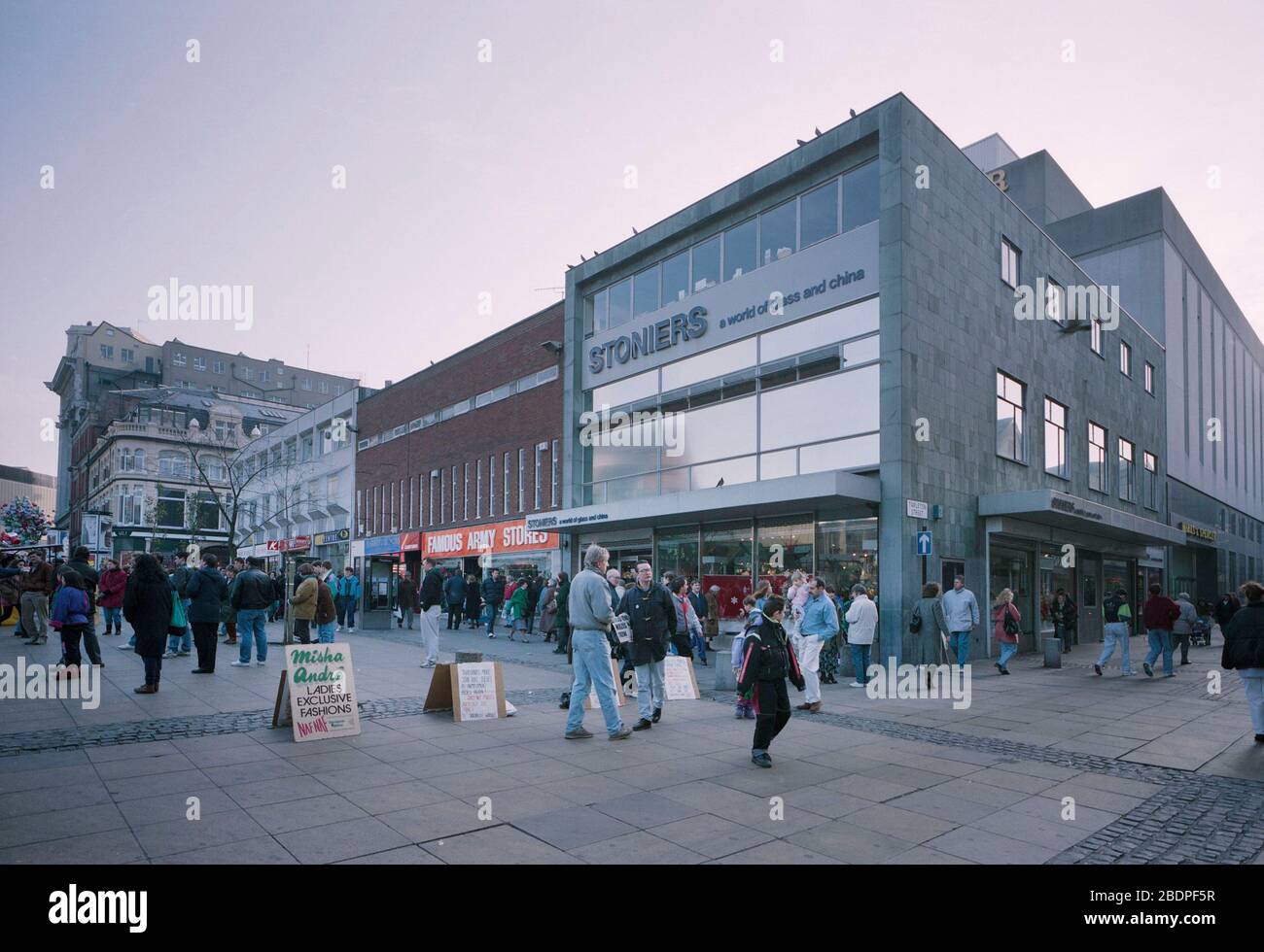 1993 Liverpool City Centre, Williamson Square, Merseyside, North West ...