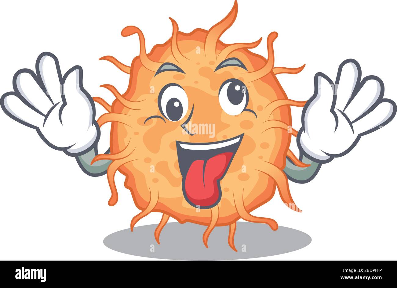 A cartoon design of bacteria endospore having a crazy face Stock Vector ...