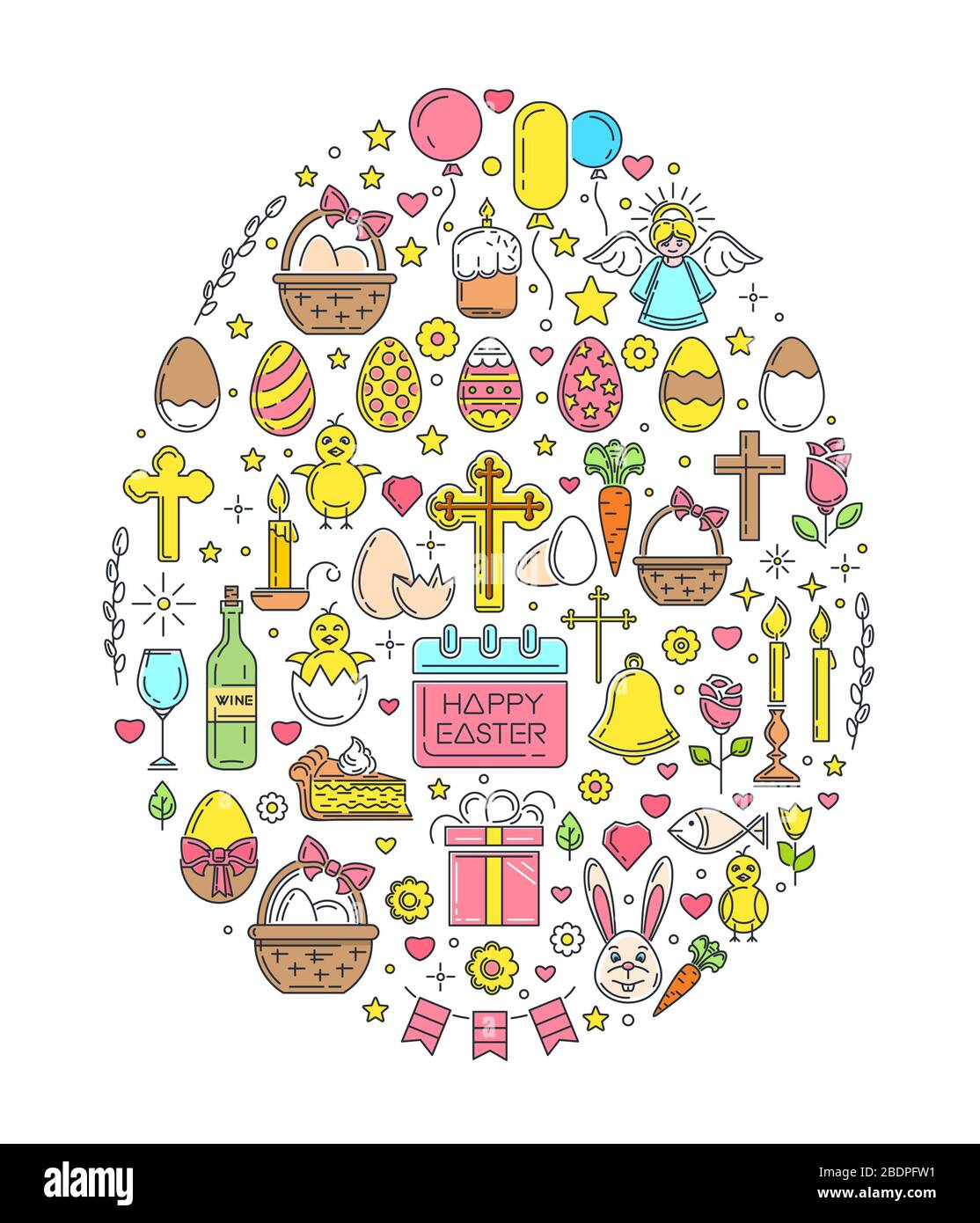 Easter symbols set hi-res stock photography and images - Alamy