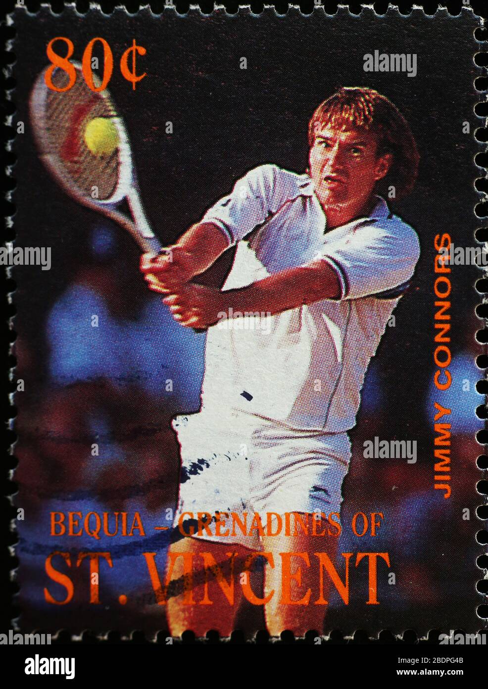 Tennis player Jimmy Connors on postage stamp Stock Photo - Alamy