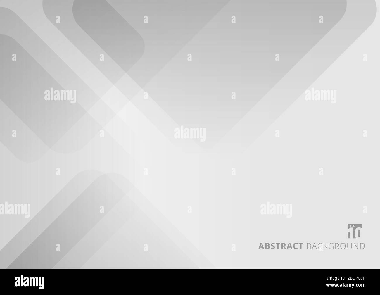 Abstract white and gray square rounded shape overlapping layer minimal ...